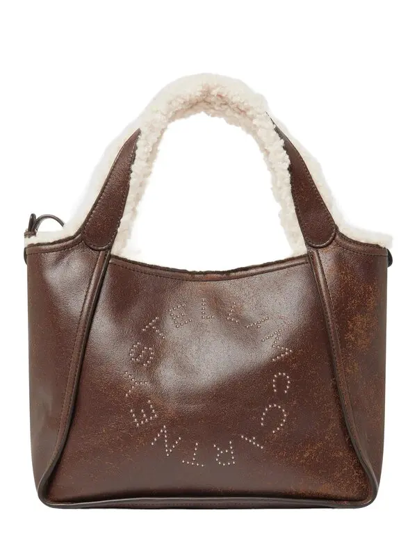 Stella McCartney Logo Plush-lined Crossbody Tote Bag - Espresso