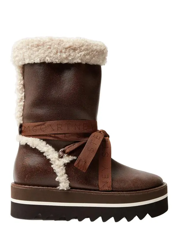 Stella McCartney Sneak-elyse Platform Snow Boots - Espresso