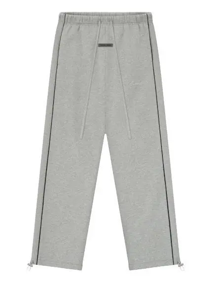 Fear Of God Essentials Relaxed Fleece Piping Sweatpant - Concrete Heather/black