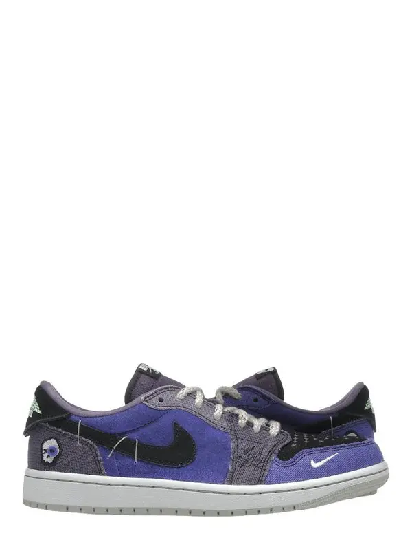 JORDAN 1 Retro Low Og Zion Williamson Voodoo Alternate Sneakers - Regency Purple/vapor Green/black