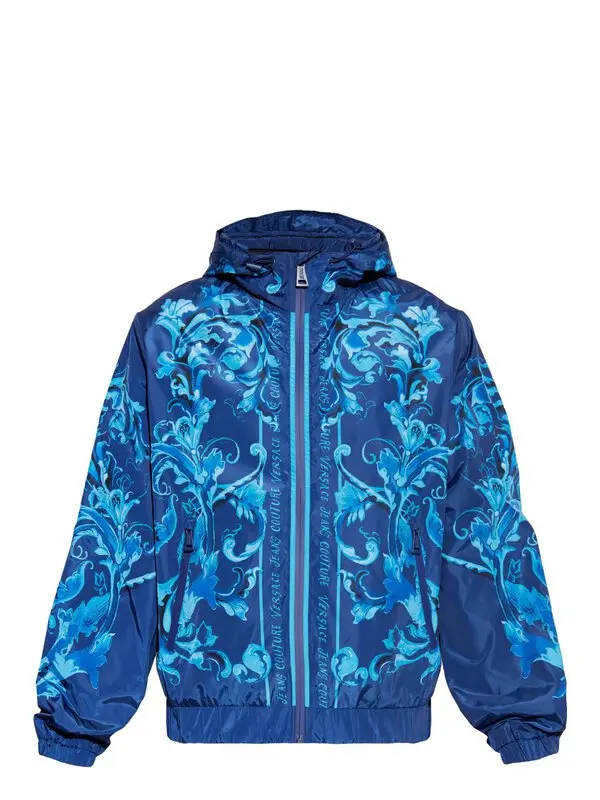 Versace Barocco Print Jacket - Blue
