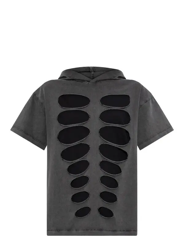 AVAVAV Hooded T-shirt With Cut-outs - Grey