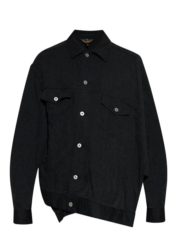 Comme Des Garçons Crinkled Effect Jacket - Black