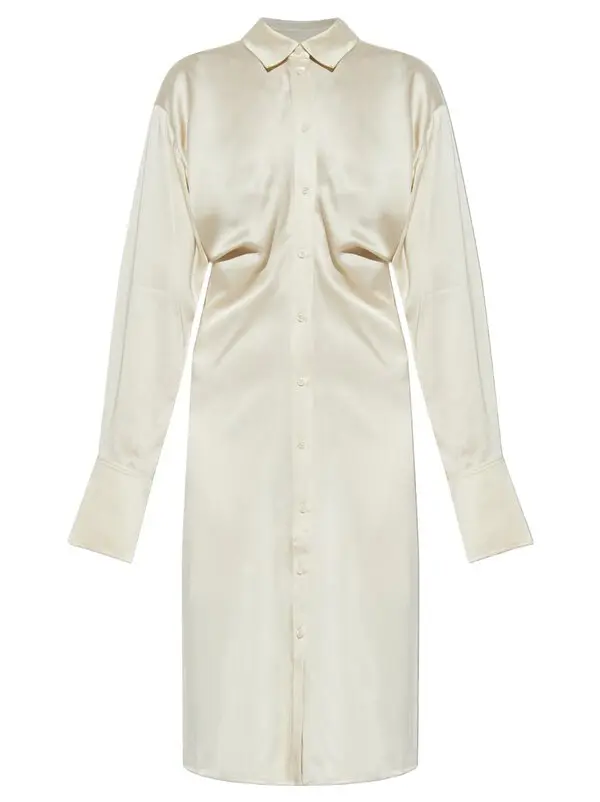 TOTÊME Satin Shirt Dress - Cream