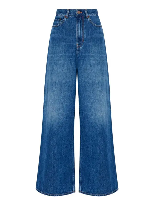 Chloé High-waisted Wide Leg Jeans - Blue