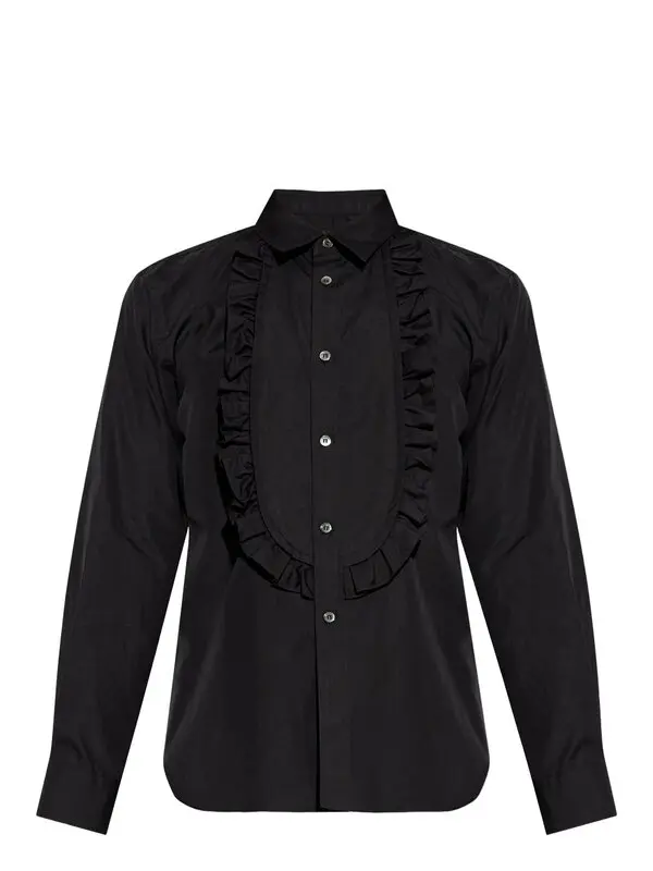 Comme Des Garçons Shirt With Jabot - Black