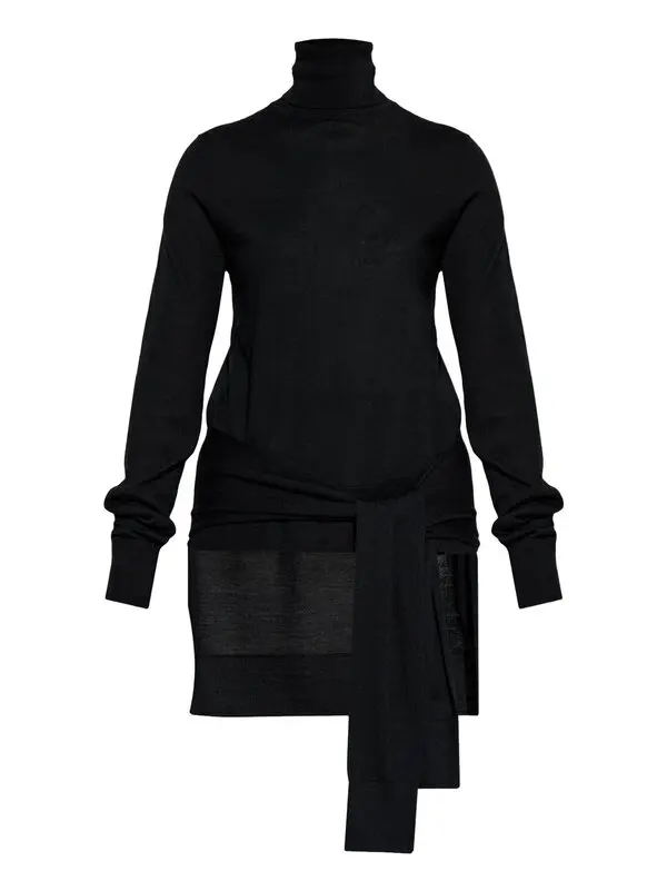 TOTEME Asymmetrical Turtleneck - Black