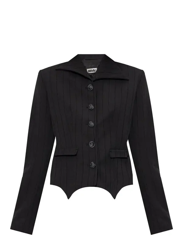 AVAVAV Pinstripe Blazer - Black