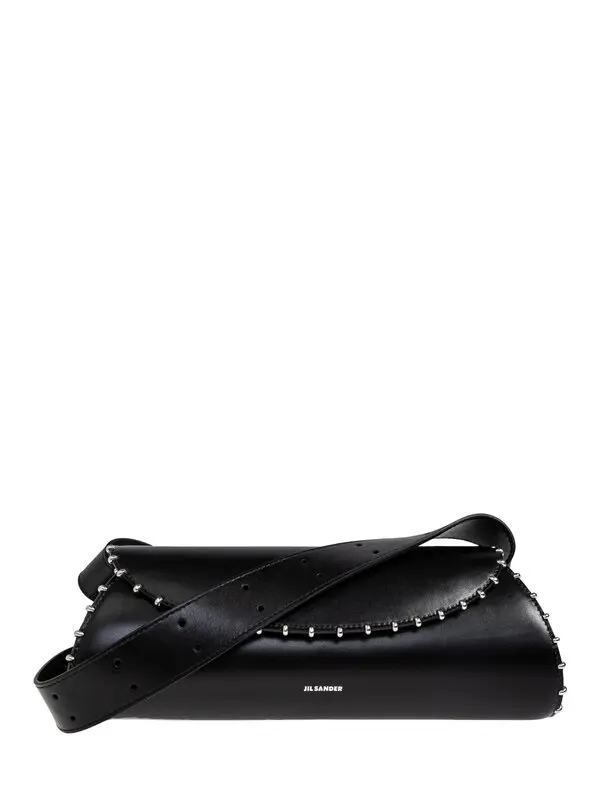 JIL SANDER Cannole Small Shoulder Bag - Black