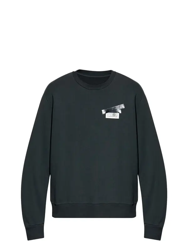 MAISON MARGIELA Sweatshirt With Logo Patch - Black