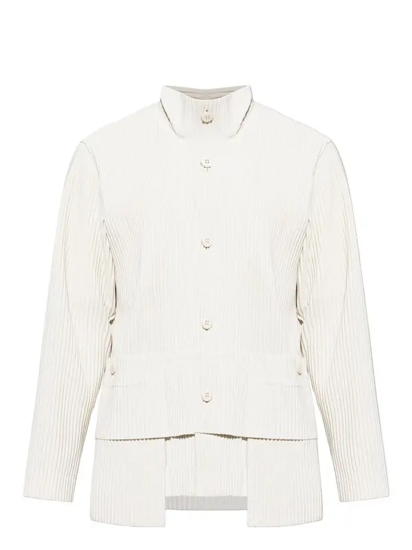 Issey Miyake Pleated Jacket - Cream