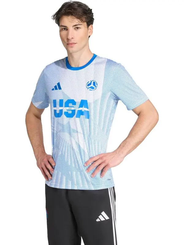 Adidas Usa Jersey - White / Glow Blue