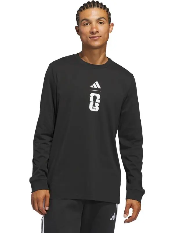 Adidas Fifa World Cup 26™ Match Ball Graphic Long Sleeve T-shirt - Black
