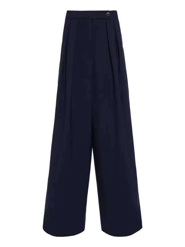 Dries Van Noten Pamplona Pleated Wide-leg Pants - Black