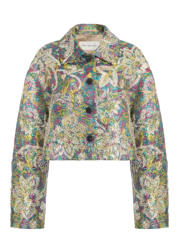 Dries Van Noten Vondero Floral Jacquard-lamé Jacket - Multi