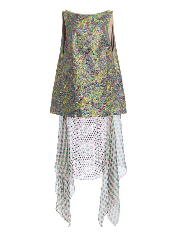 Dries Van Noten Dabel Jacquard-lamé Midi Dress - Multi