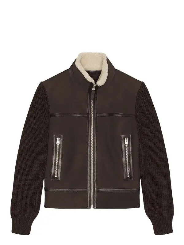 Mackage Jonathan Suede Jacket - Coffee Natural