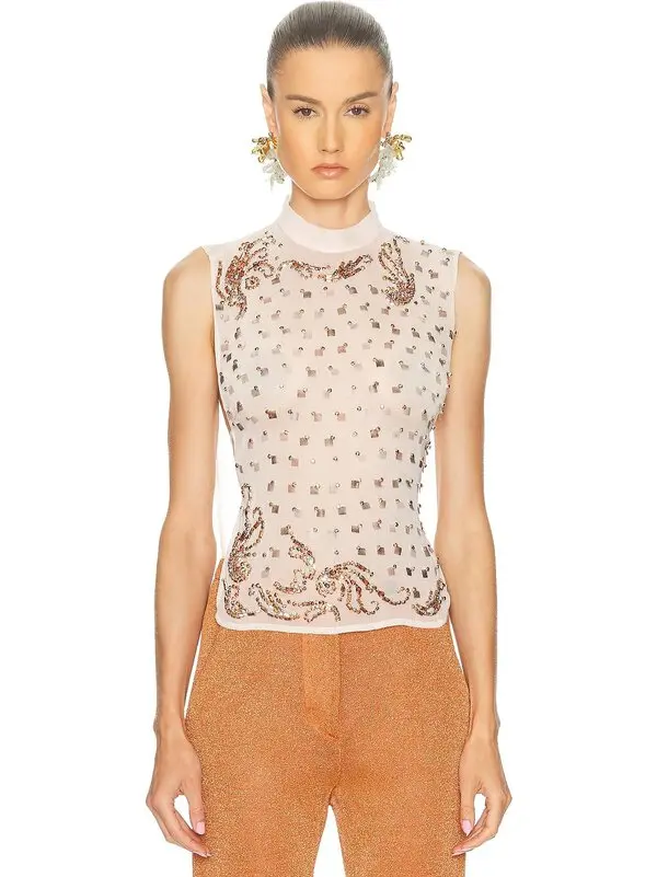 Dries Van Noten Carmasa Top - Blush