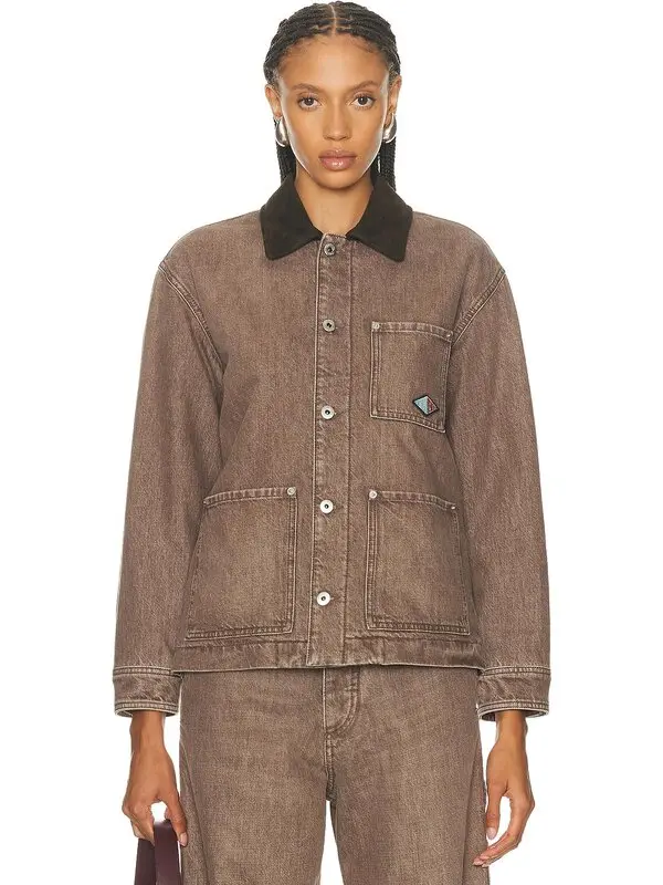 Bottega Veneta Denim Padded Jacket - Brown