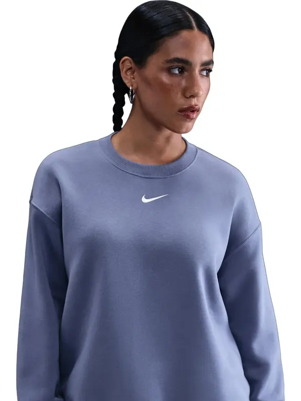 Nike Sportswear Phoenix Fleece Oversized Crew-neck Sweatshirt - Blue