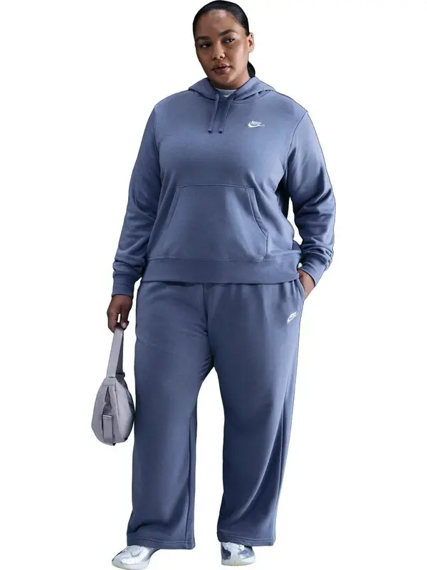 Nike Sportswear Club Fleece Mid-rise Wide-leg Sweatpants - Blue