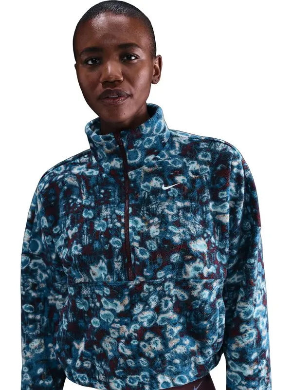 Nike Therma-fit Oversized 1/2-zip Fleece Top - Red