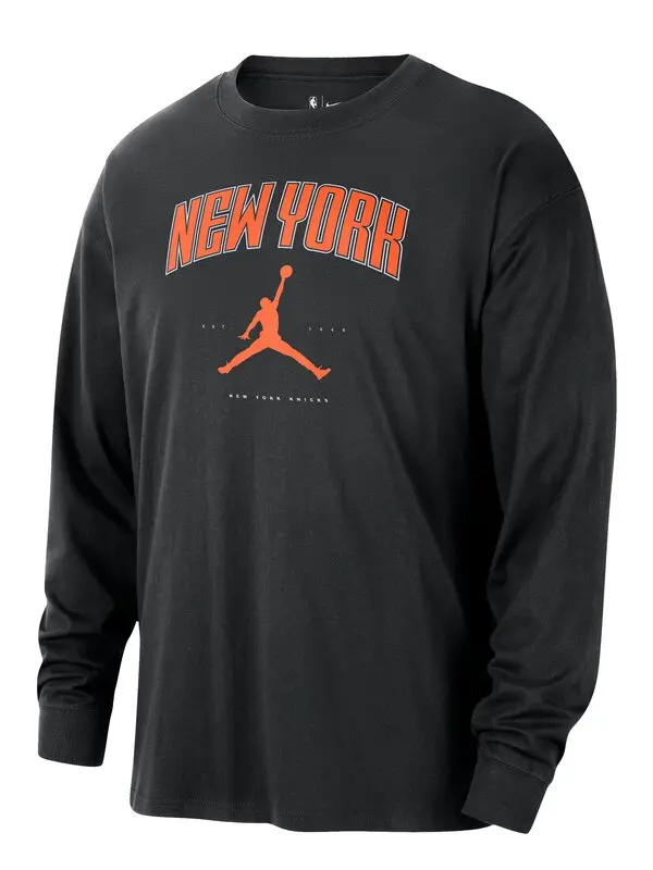 JORDAN New York Knicks Essential Nba Long-sleeve T-shirt - Black