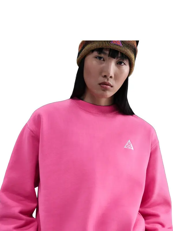 Nike Tuff Fleece" Therma-fit Crew-neck Sweatshirt - Pink
