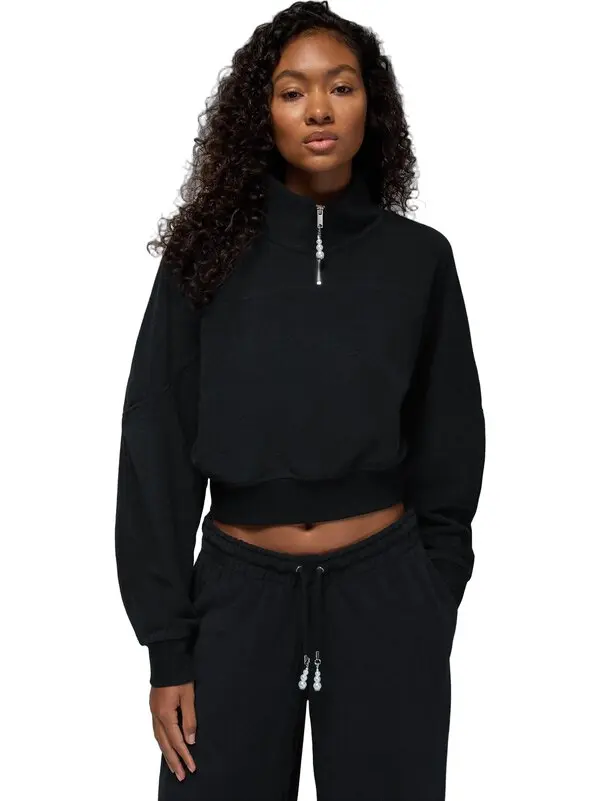 JORDAN Flight Fleece Quarter-zip Top - Black