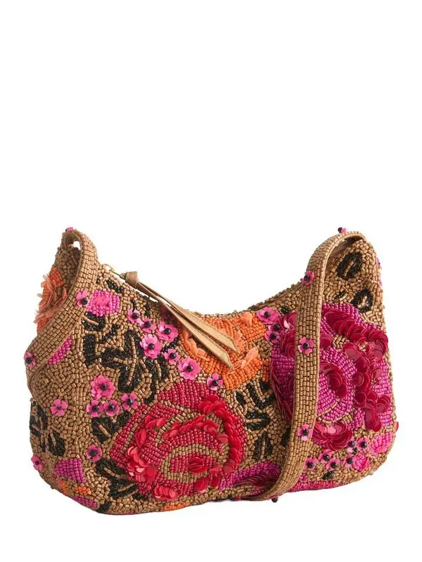 VERA BRADLEY Mini Roxbury Crescent Shoulder Bag - Pink