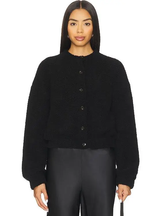 LESET Mica Collarless Blouson - Black