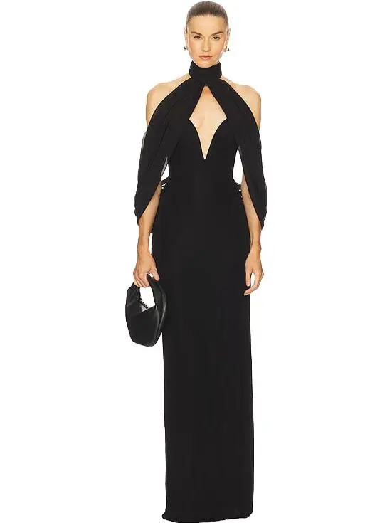 MICHAEL COSTELLO X Braga Gown - Black