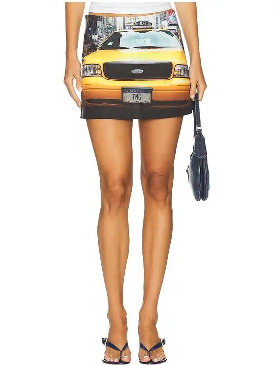TYLER MCGILLIVARY Camilla Mini Skirt - Taxi