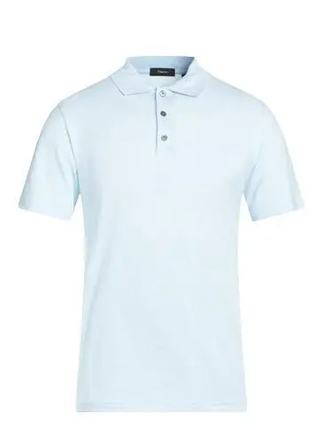 Theory Polo Shirt Lilac Size Cotton - Blue