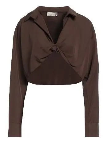 HAVEONE Classic Collar Twill Top - Brown