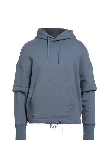Emporio Armani Cotton-blend French Terry Hoodie - Blue