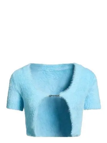 Jacquemus Knitted Crop Top - Blue
