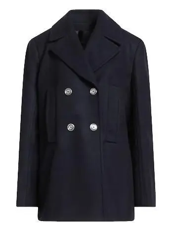 Pinko Wool Blend Pea Coat - Blue