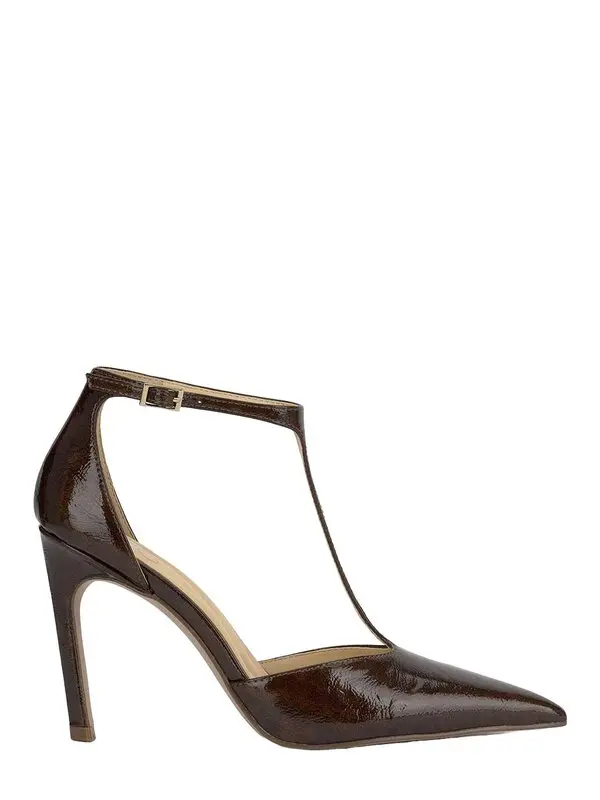 Vince Camuto Willna T-strap Pumps - Chocolate Brown