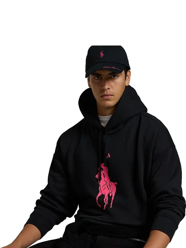 Ralph Lauren Pink Pony Relaxed Fit Hoodie - Polo Black