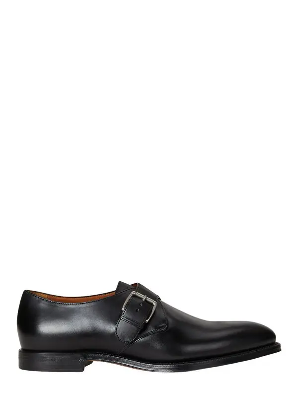 Ralph Lauren Maestra Calfskin Monk-strap Shoe - Black
