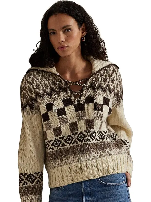 Ralph Lauren Jacquard-knit Wool Sweater - Pebble Multi