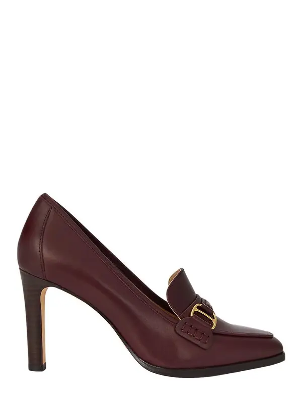 Ralph Lauren Tasha Leather Pump - Dark Garnet