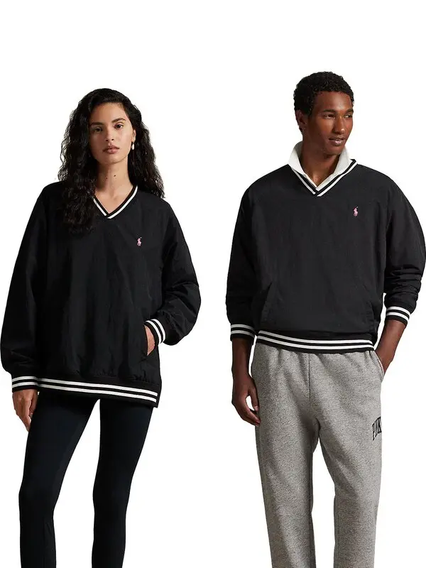 Ralph Lauren Pink Pony V-neck Pullover - Polo Black