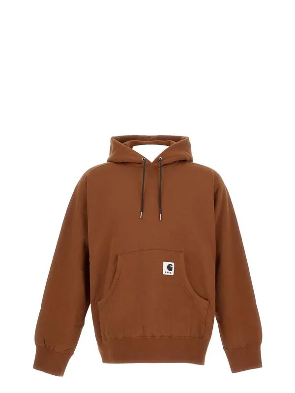 Sacai X Carhartt Wip Pullover Hoodie - Brown