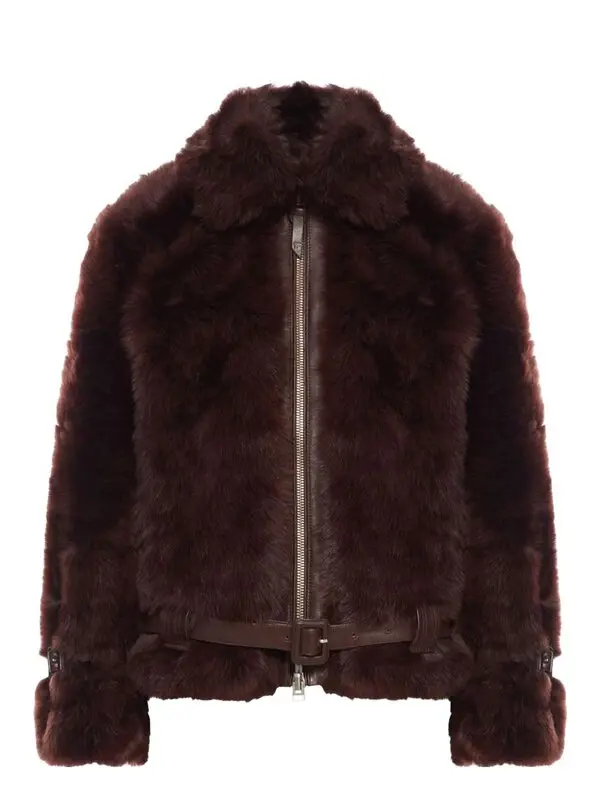 TOM FORD Lamb Fur Jacket - Brown