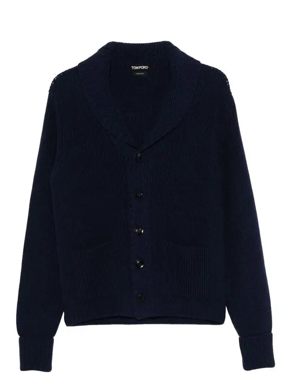 TOM FORD Cashmere Cardigan - Blue