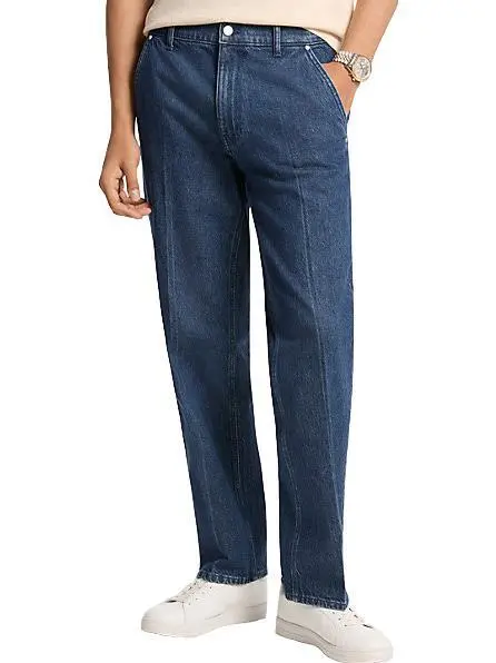 Michael Kors Finn Straight-fit Stretch Denim Jeans - Blue