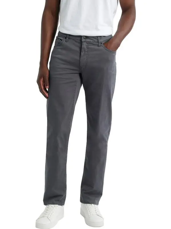 BRAX Cadiz Straight Leg Stretch Twill Pants - Elefant