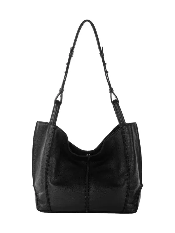 THE SAK Los Feliz Medium Leather Tote Bag - Black